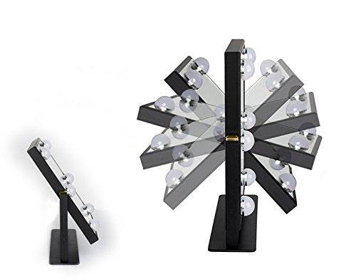 SPEGILL MEÐ 9 LED PERU LJÓSUM (Svartur) – Daría